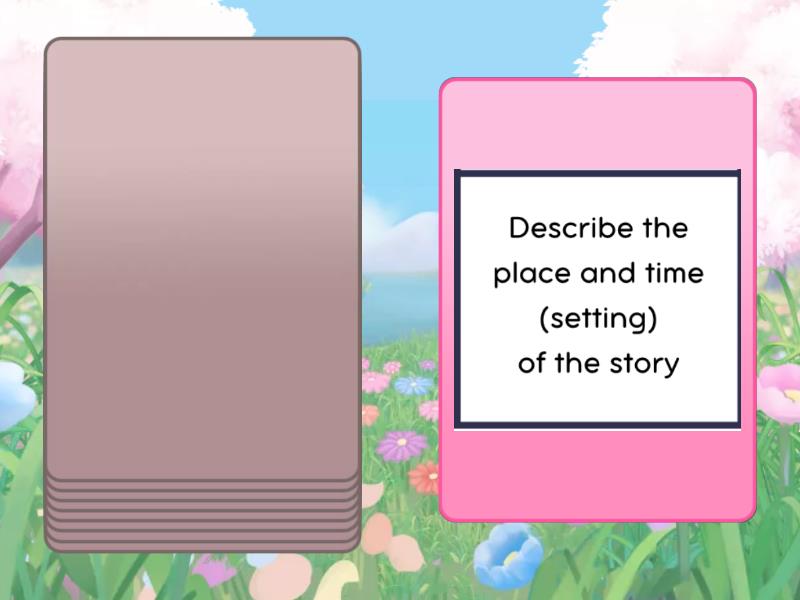 Story elements clue cards - Speaking cards