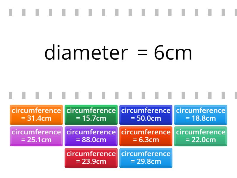 Circumference of a Cirlce - Find the match