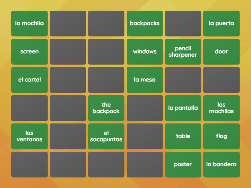 Tu sala de clases - Matching pairs