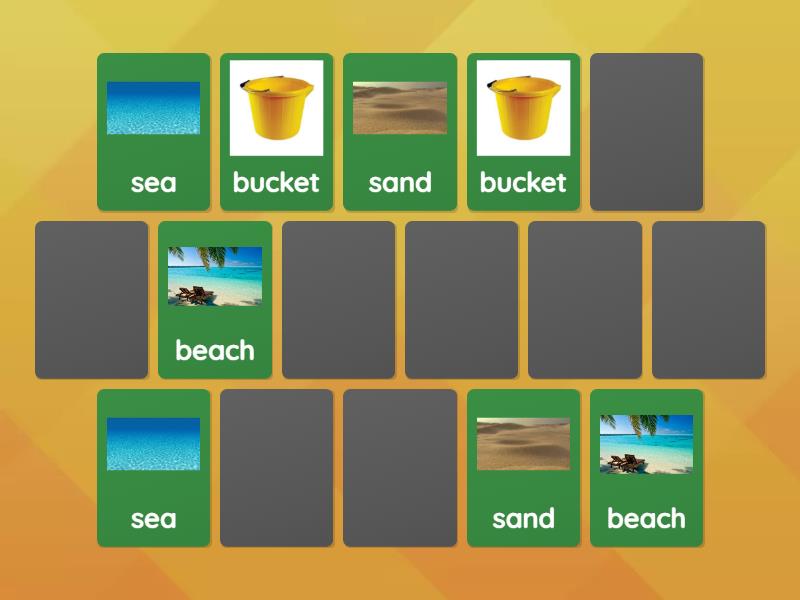 At the beach - Matching pairs