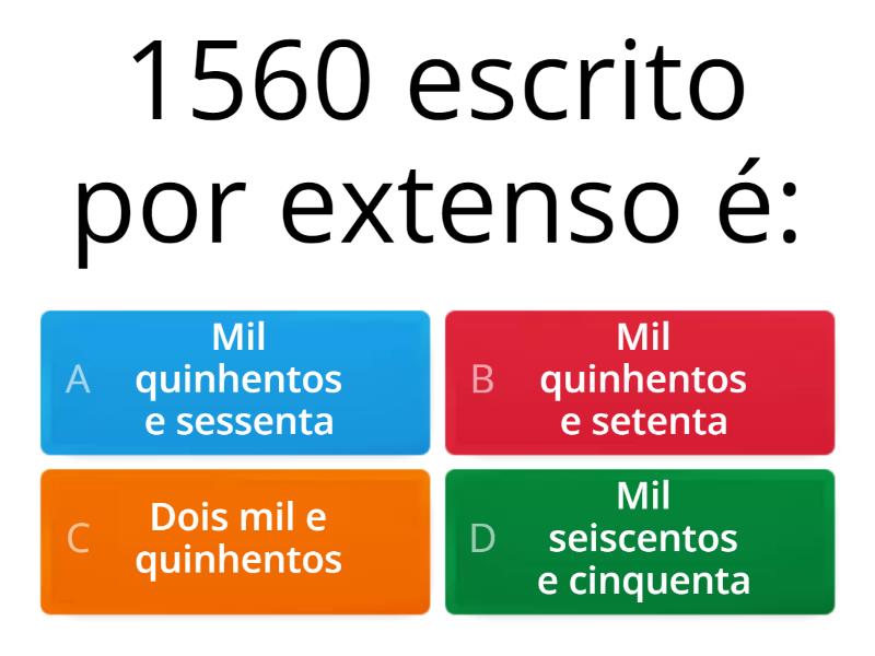 Unidade de Milhar 2 - Questionário