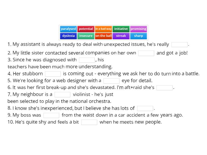 Roadmap B2+. Unit 4A Describing different age groups - Complete the sentence