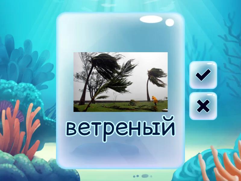 Weather adjectives - Flash cards