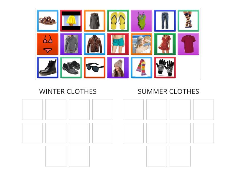 Clothes seasons - Group sort