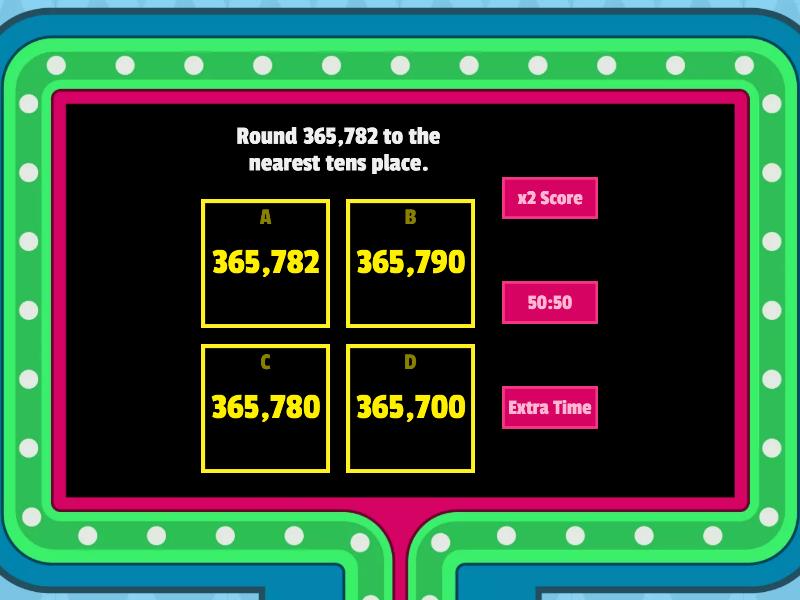 Rounding: #3 - Gameshow quiz