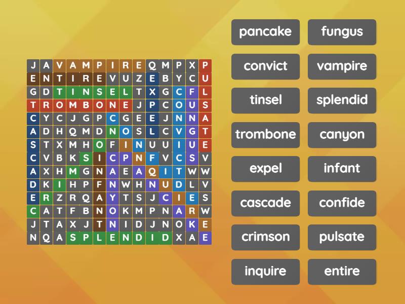 rabbit & reptile words - Wordsearch