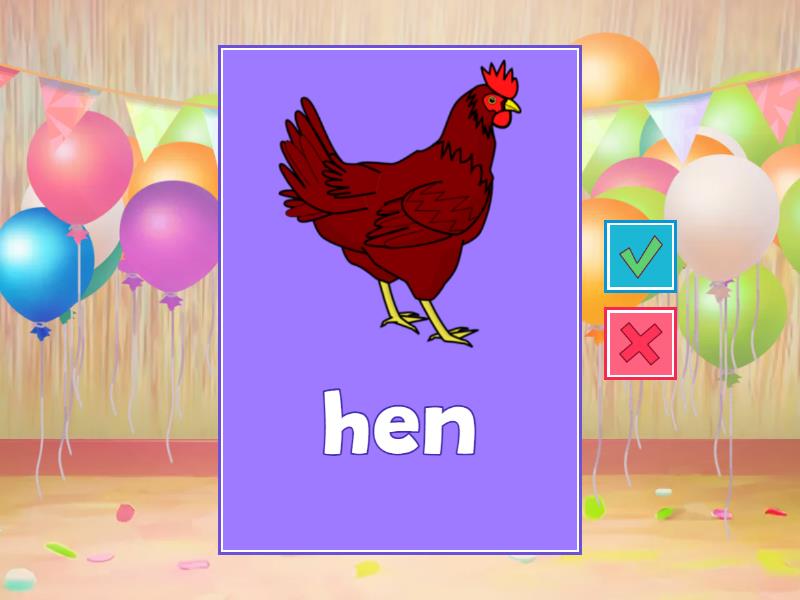 Reading cvc words - Flash cards