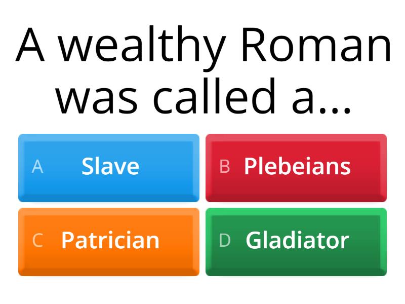 Ancient Rome Revision - Quiz