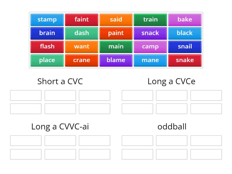 Long and Short A - Group sort