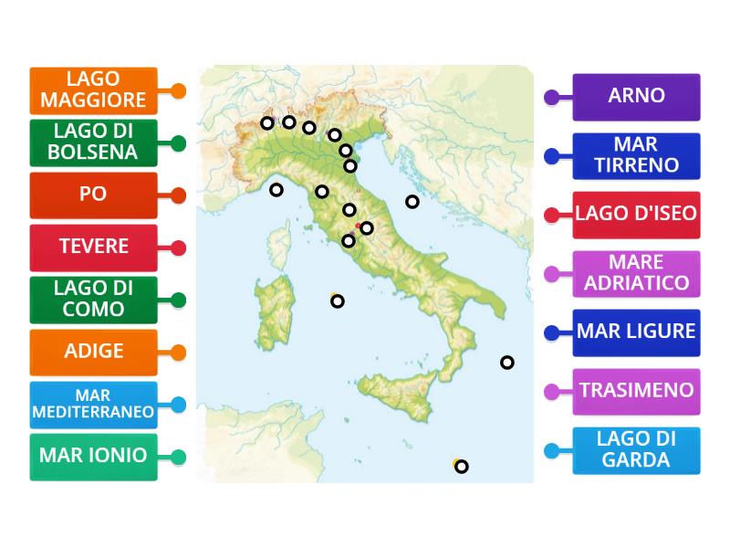 MIA FIUMI LAGHI MARI ITALIA - Labelled diagram