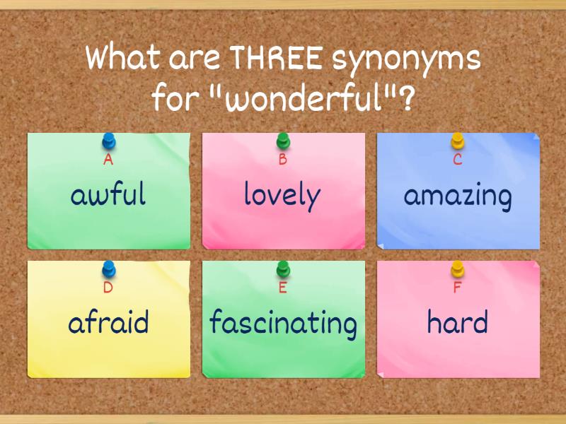 synonyms - Quiz