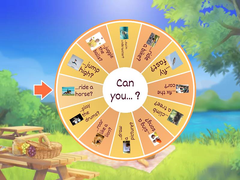 GG1 actions collocations (Wheel) - Spin the wheel