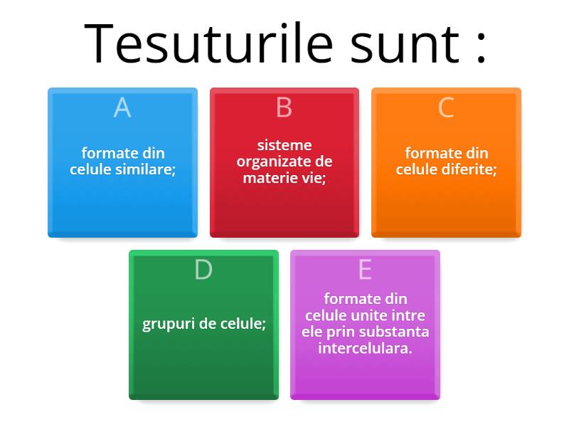 grile admitere AMG TESUTURILE - Quiz