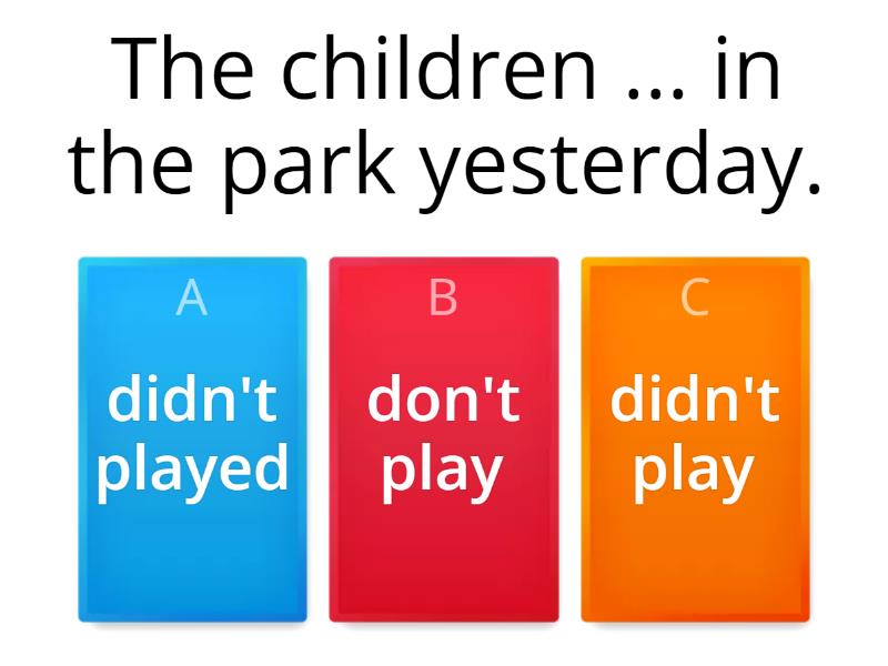 Past Simple regular negative - Quiz