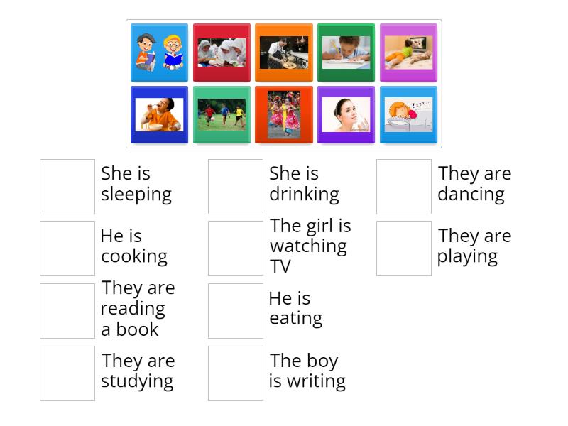 Present Continuous - Match up