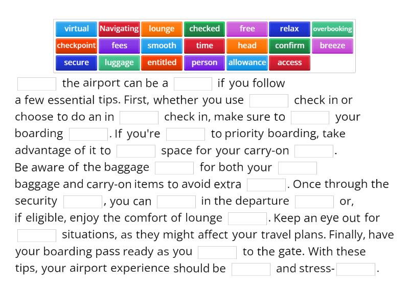 Check In - Complete the sentence