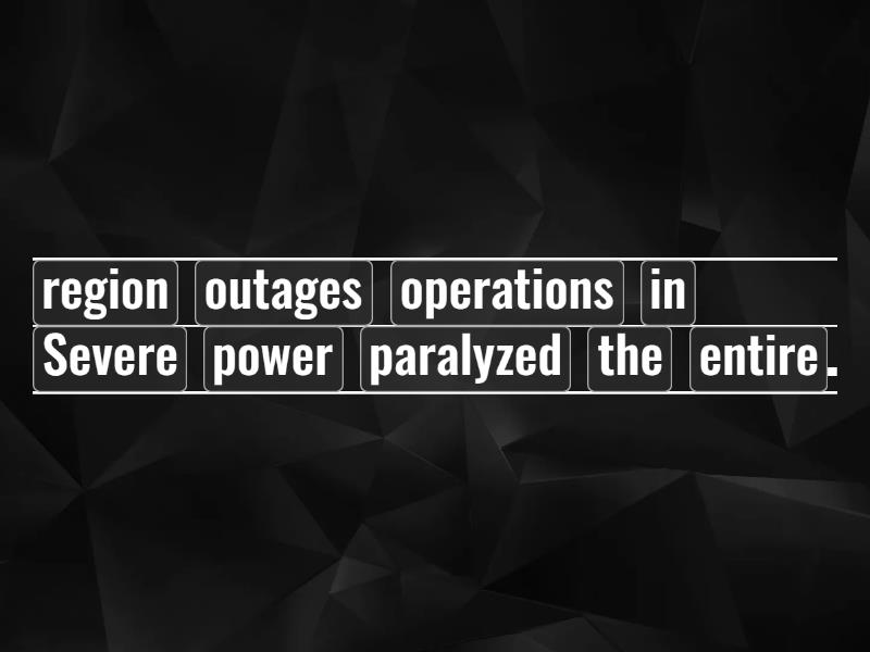 Describing types of technical problems and their causes - Unjumble