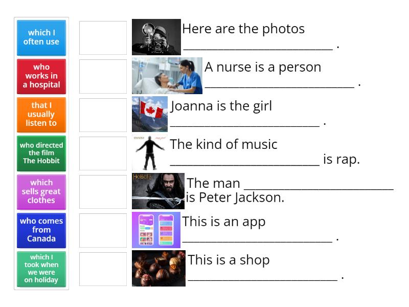 who, which, that - Match up