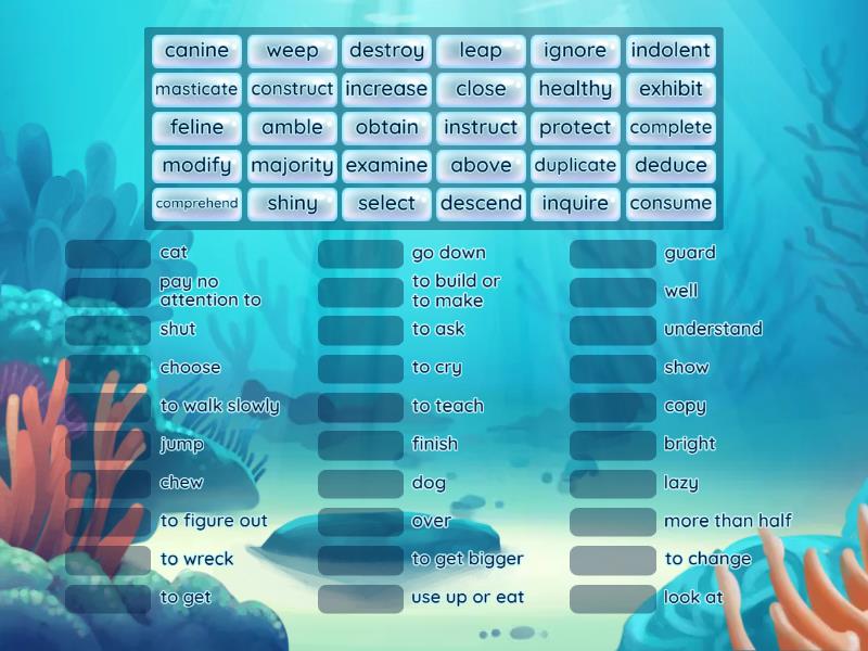 Corrective Reading Synonyms - Match up