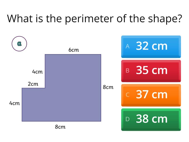 Perimeter of 2-D Shapes (1) - Cuestionario