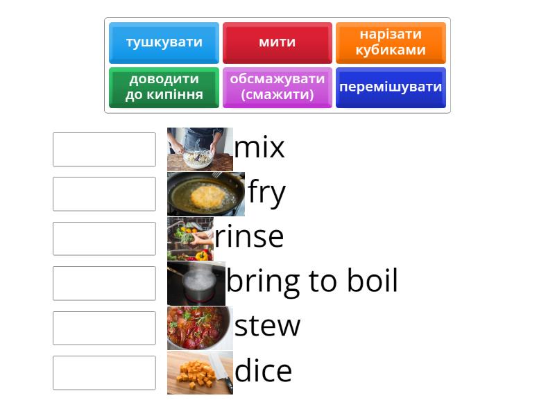 Cooking - Match up