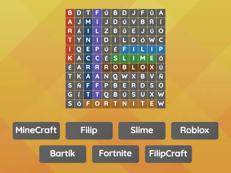 najdi slovo w/FILLIPCRAFT - Wordsearch