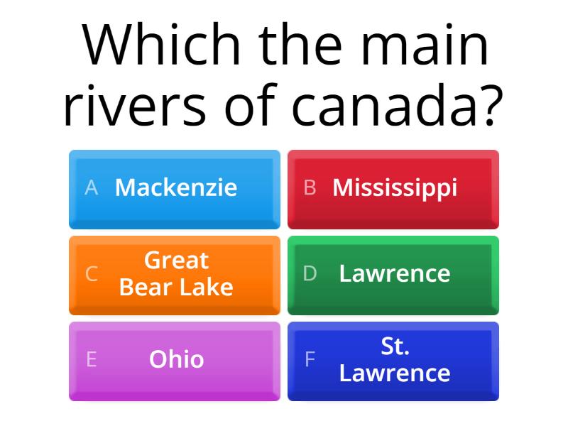 Canada Rivers - Quiz
