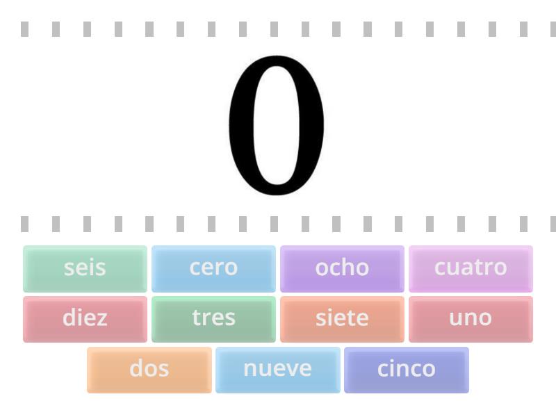 Números 0-10 - Find the match