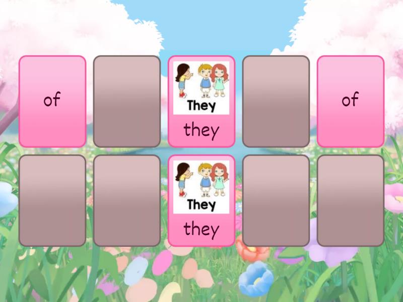 Kindergarten Spelling Week 12 - Matching pairs