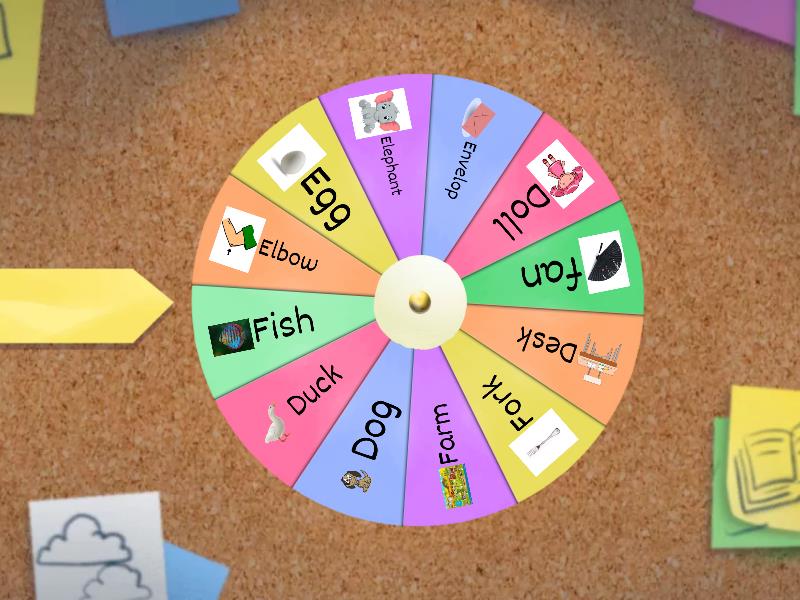 Unit 2 Phonic DEF - Spin the wheel