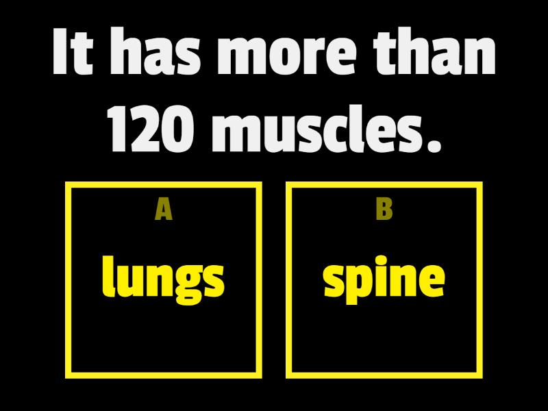 Parts of the body Vocab - Quiz