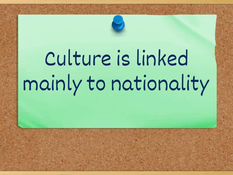 What is culture? - Flash cards