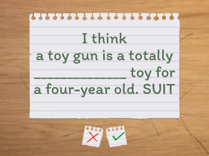 word formation - Flash cards