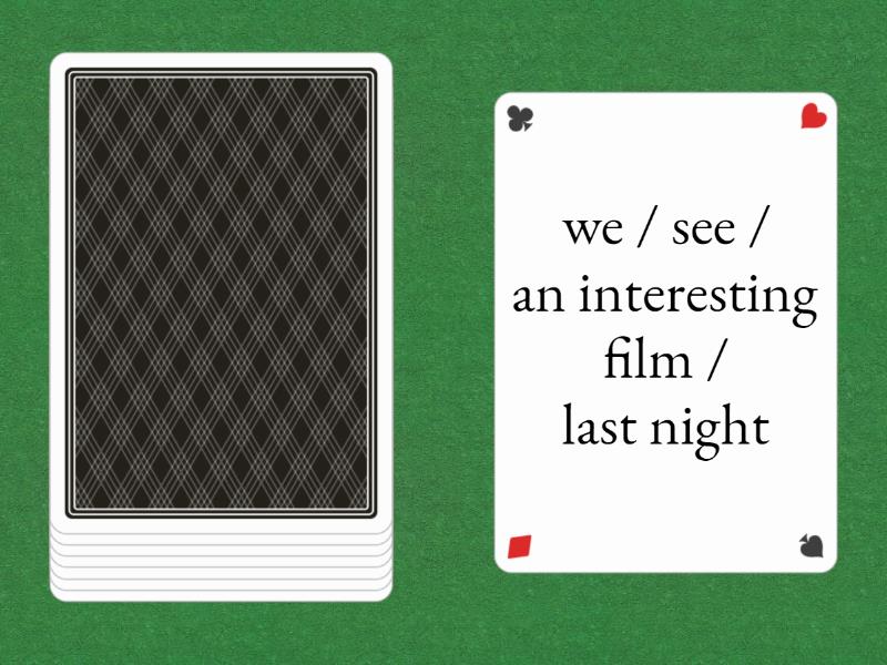 Past simple irregular verbs - Random cards