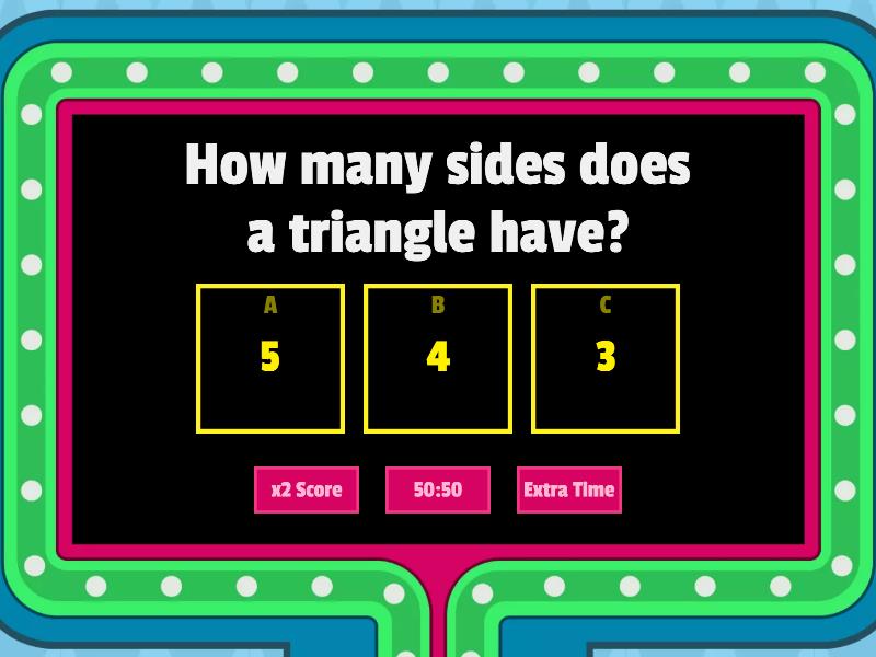 2D and 3D Shapes Questions - Gameshow quiz
