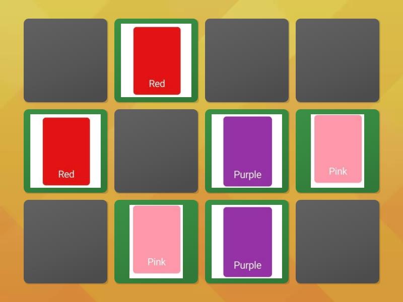 Colors matching game - Matching pairs
