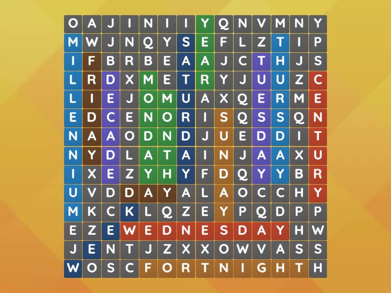 CALENDAR - Wordsearch