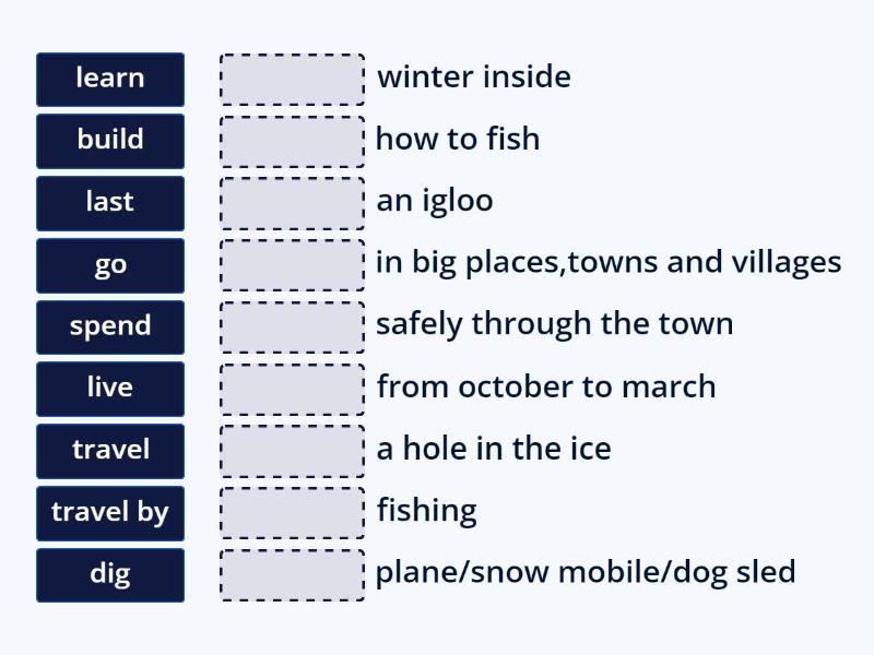 GG3 Get Culture! 1 The Arctic video script collocations - Match up