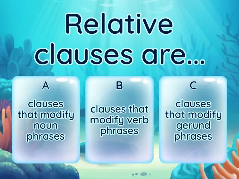 Relative clauses - Quiz