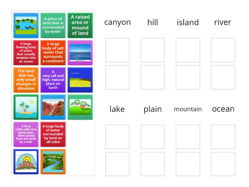 LANDFORMS - Group sort