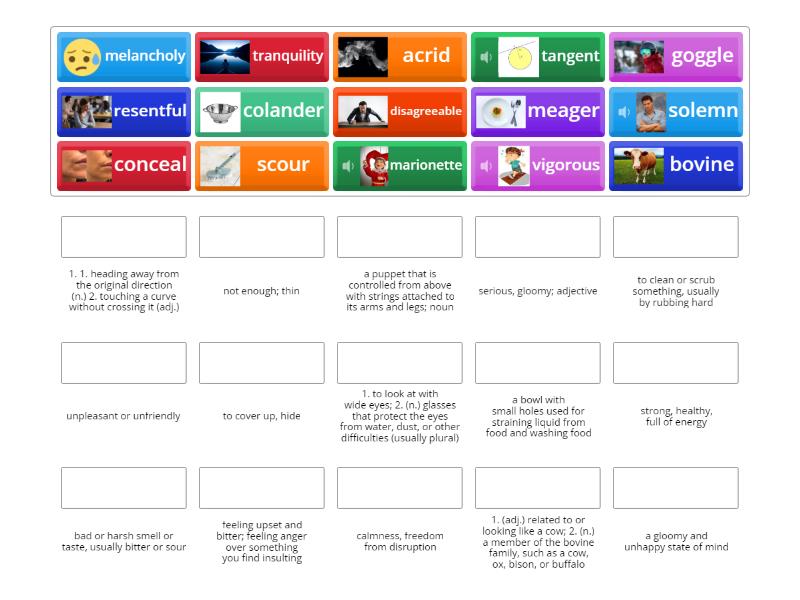 Tuck Everlasting Vocabulary ^ - Match up