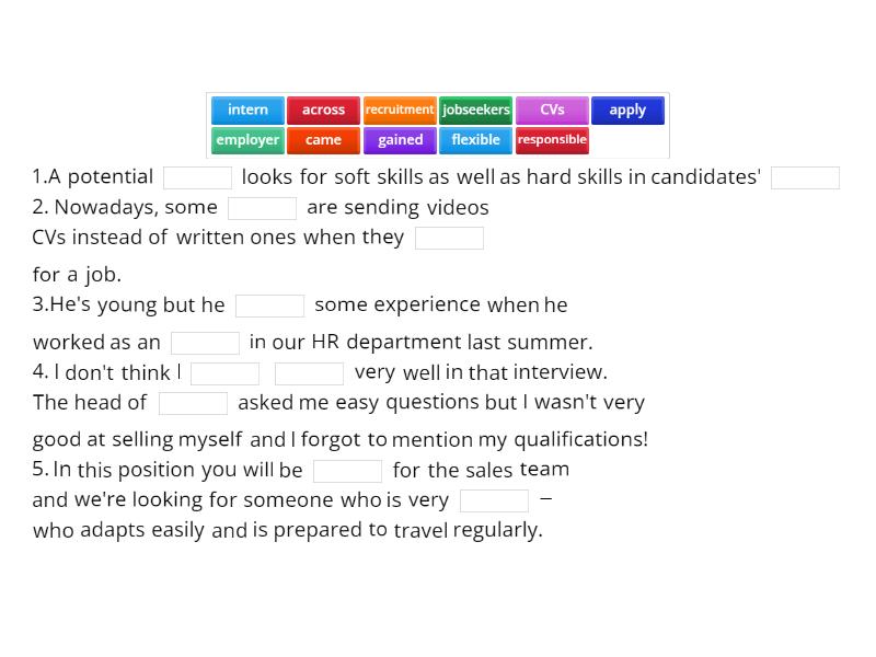 lesson 3a - Complete the sentence