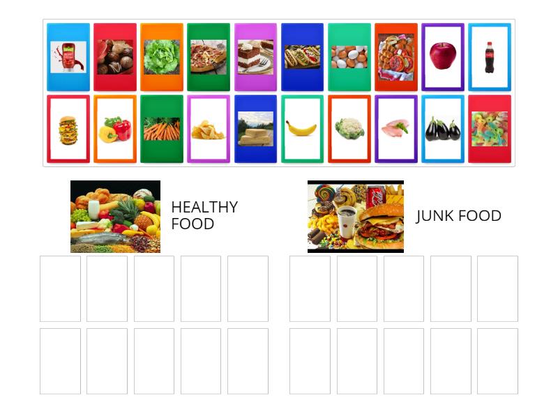 Healthy Food VS Junk Food - Group sort