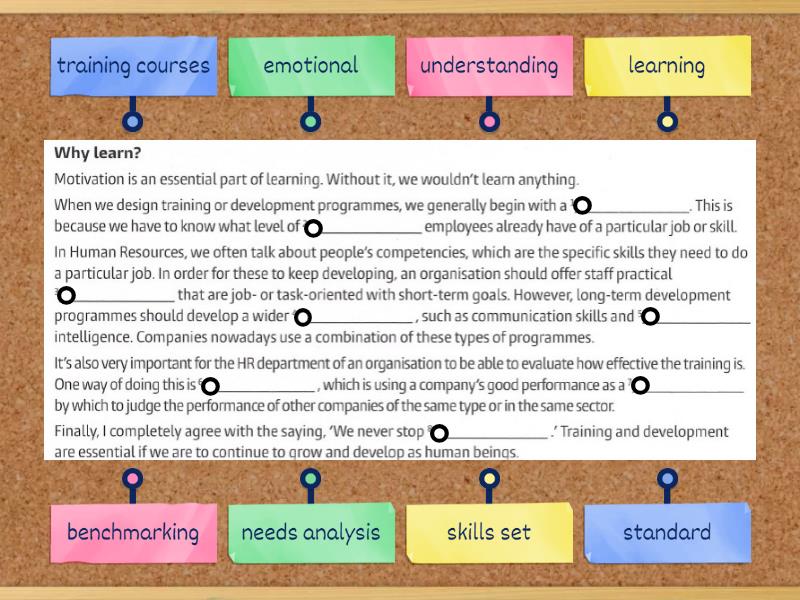 BP - B2 - Unit 2 Training and development - Vocabulary/2 - Labelled diagram