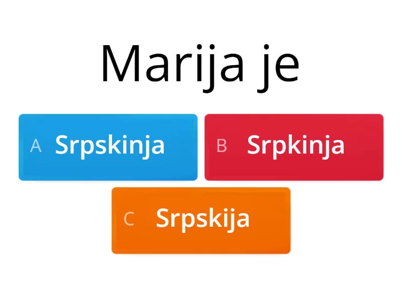 Nacionalnosti - Quiz