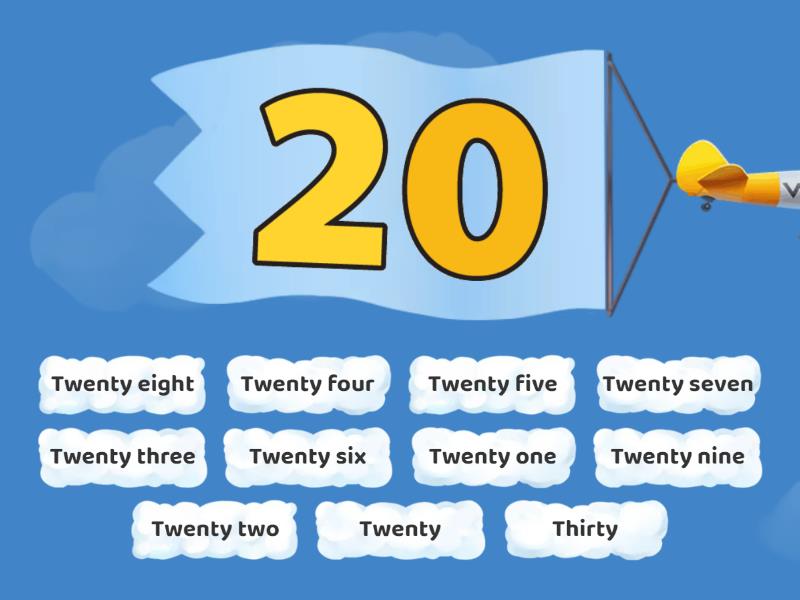 Numbers 20 - 30 - Find the match