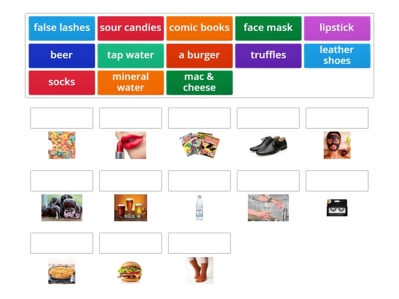 Expensive taste test - Vocabulary - Associação