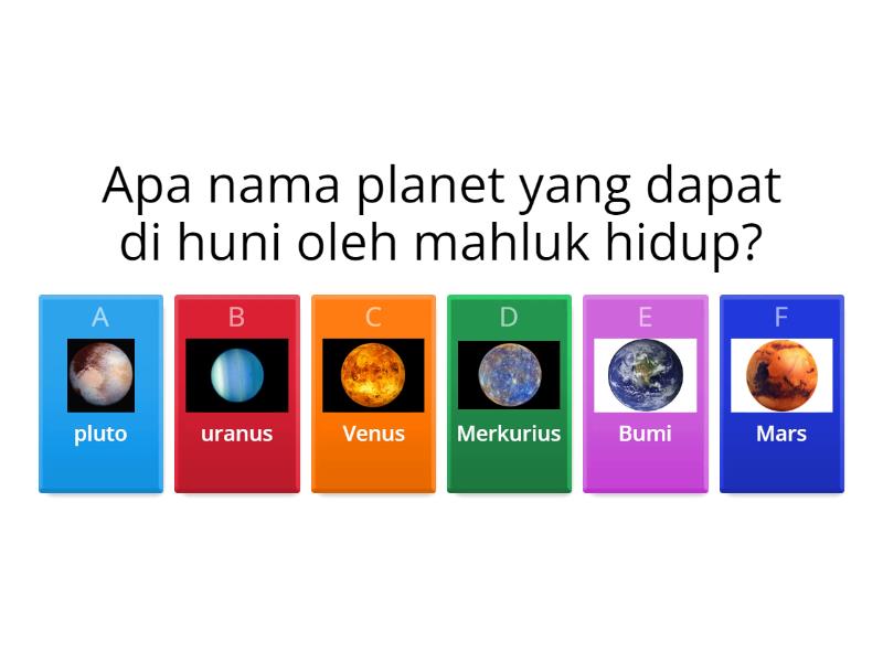 Mengenal Nama-Nama Planet - Quiz