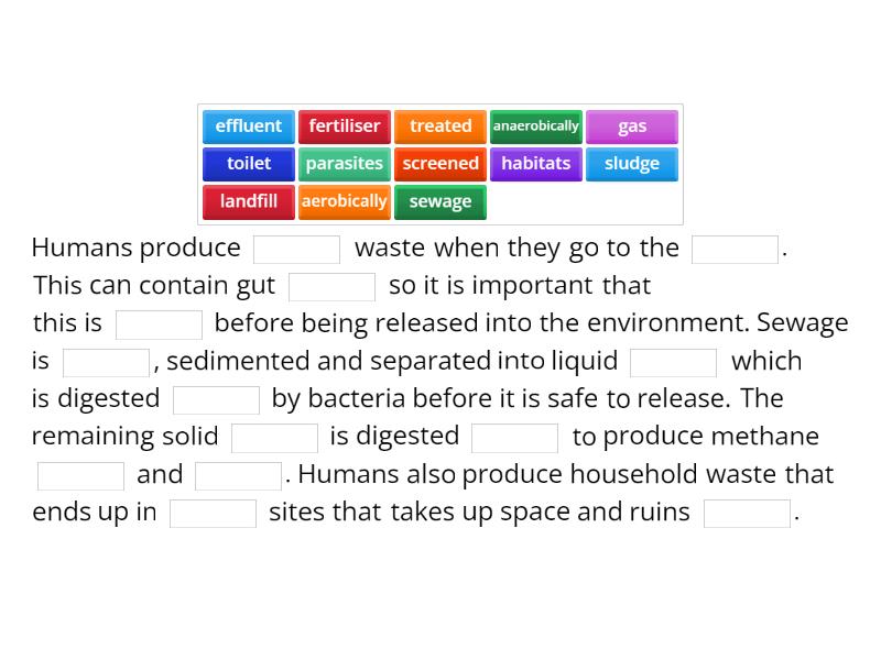 land pollution - Complete the sentence