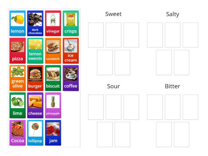 Food taste - Group sort